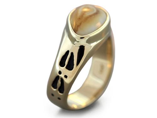 Gents Elk Ivory Ring