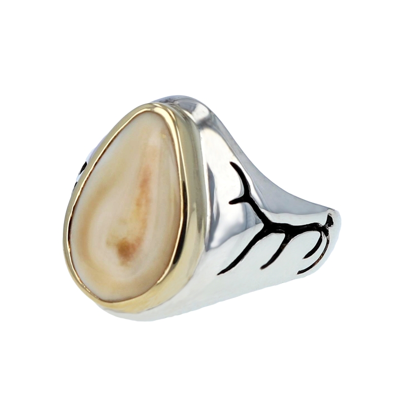 Unisex Elk Ivory Ring