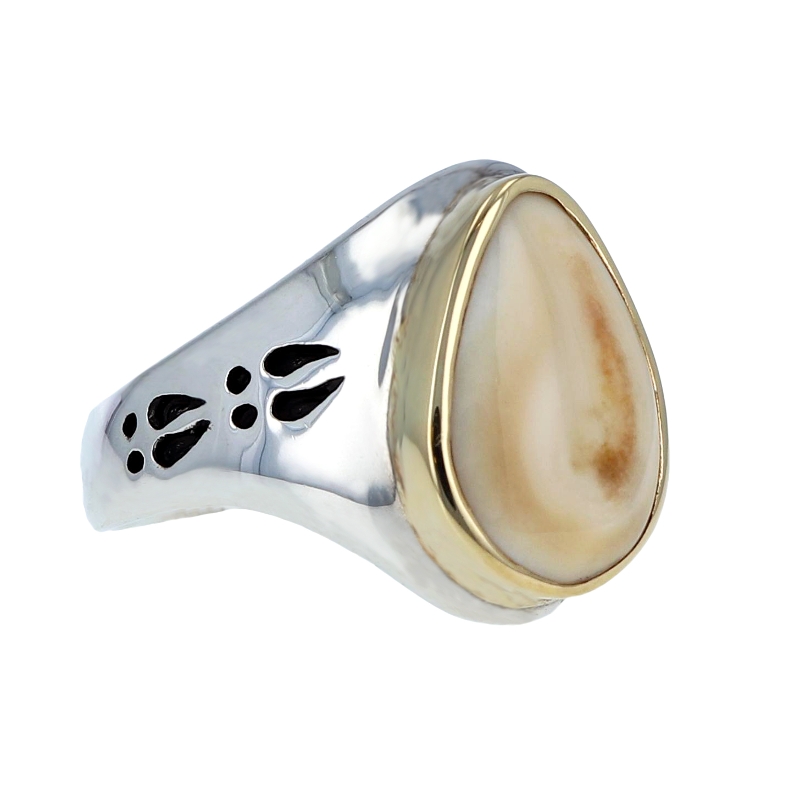 Unisex Elk Ivory Ring