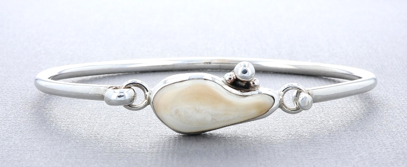 Sterling Silver Elk Ivory Bracelet