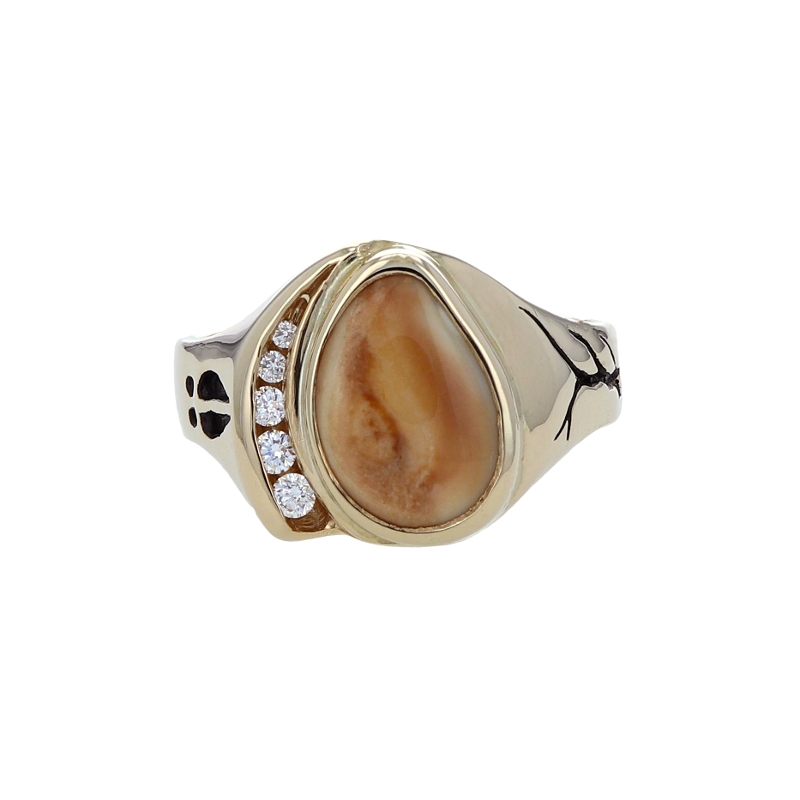 Gents Elk Ivory Ring